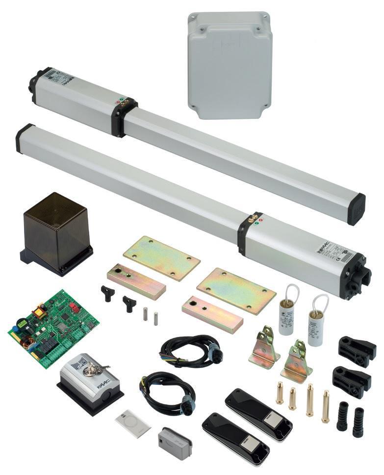 KIT AUTOMAZIONE CANCELLO A BATTENTE MOTORE ELETTRICO FAAC LEADER KIT 230V GREEN
